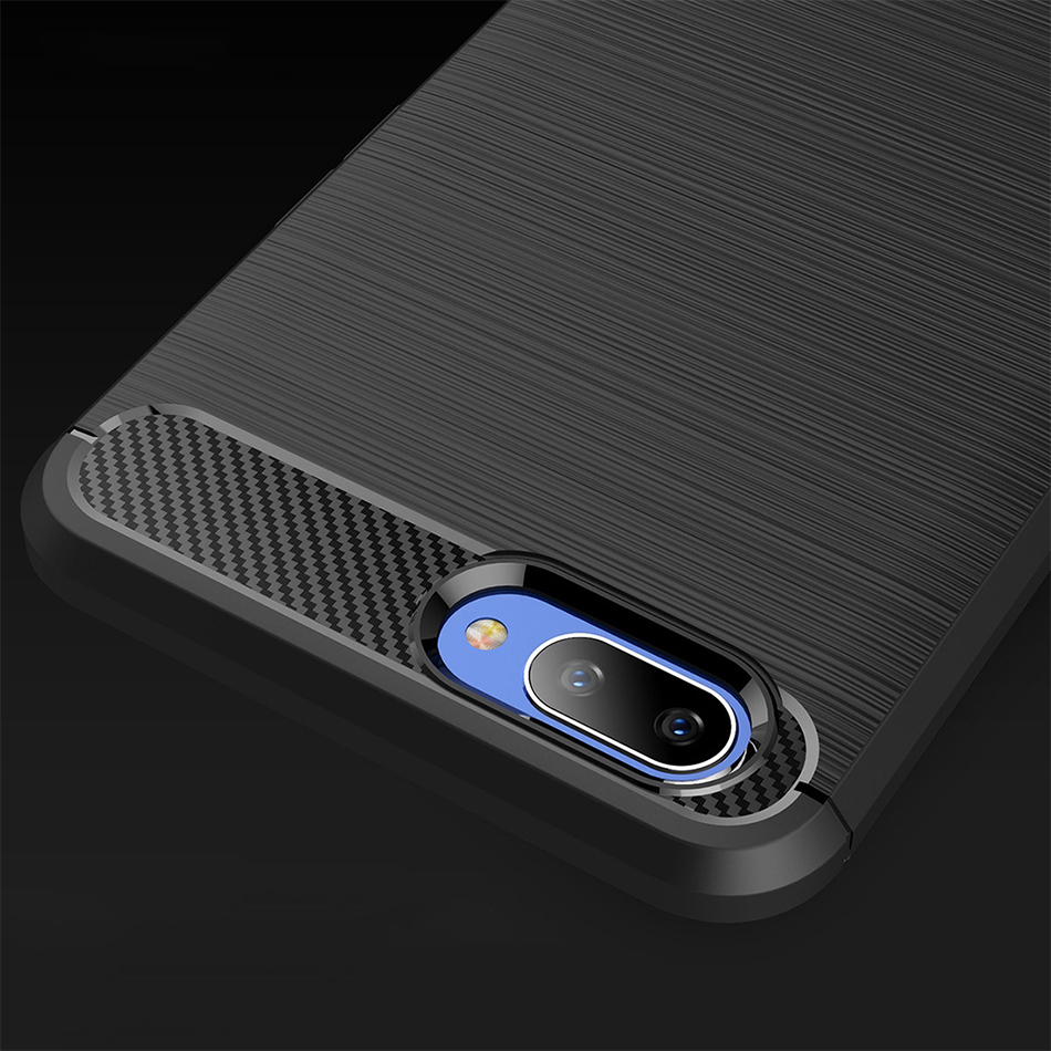 Flexi Slim Carbon Fibre Case for Oppo A3s / AX5 (Black)